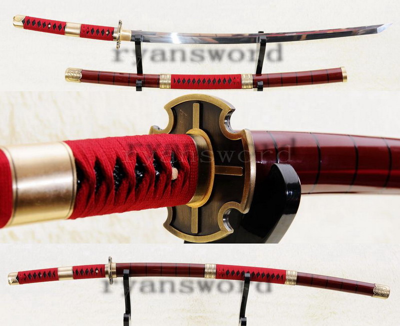 (ONE PIECE)sandai kitetsu katana sword- handmade Roronoa Zorore in the ...
