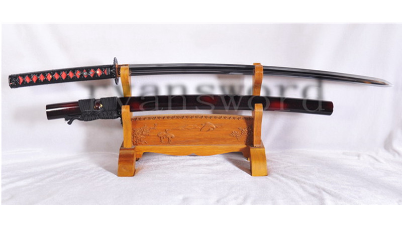 Kobuse Katana Little Crow Style Japanese Samurai Sword Double Edge Full ...